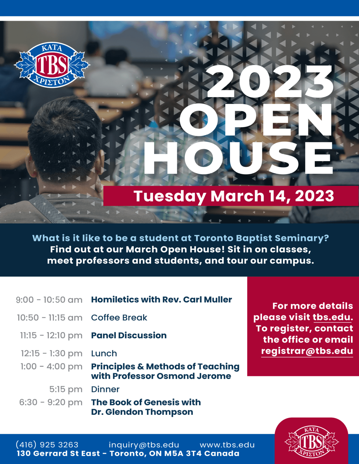 Open House – Toronto Baptist Seminary